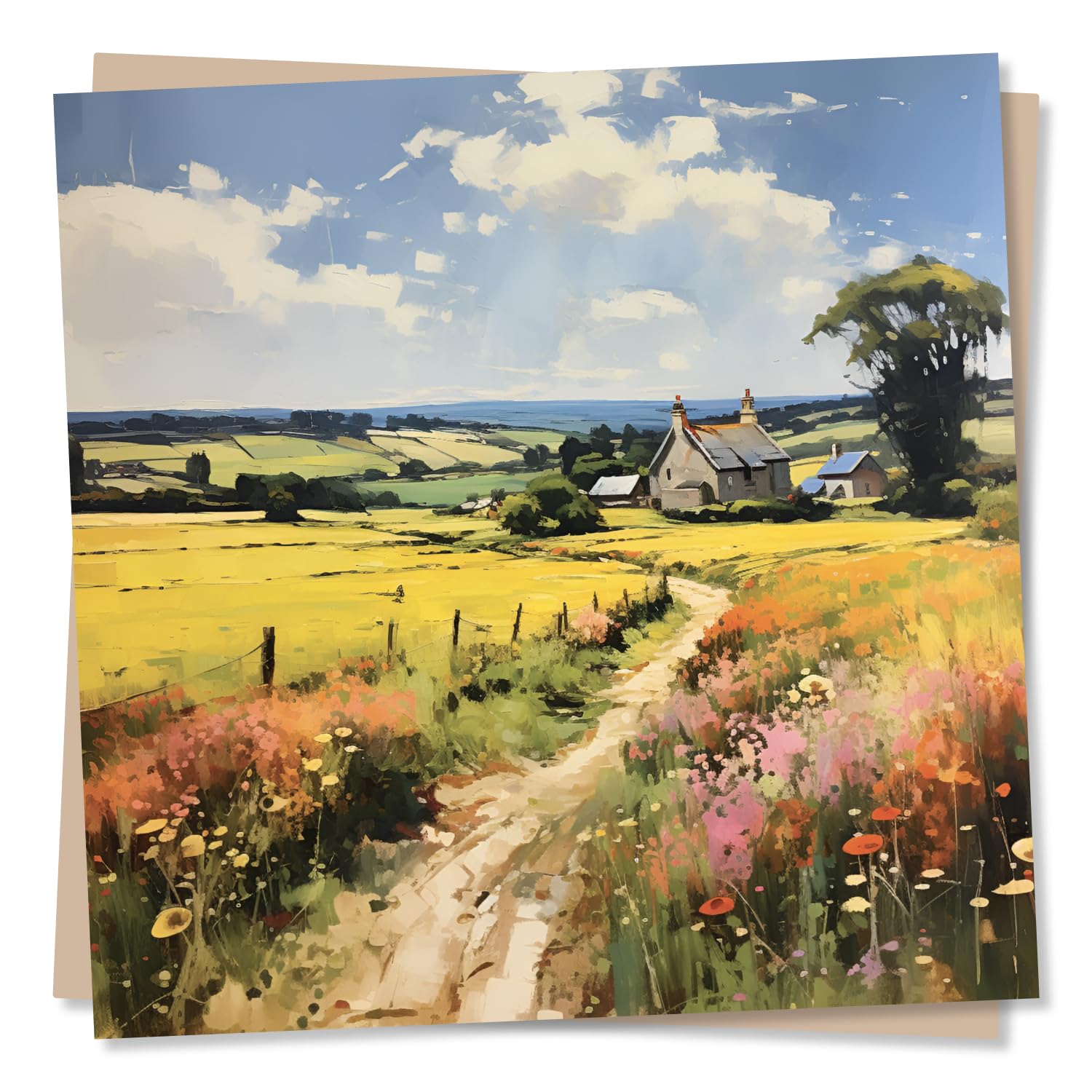 Beautiful Countryside Greetings Card - Special Blank Card For Family ...
