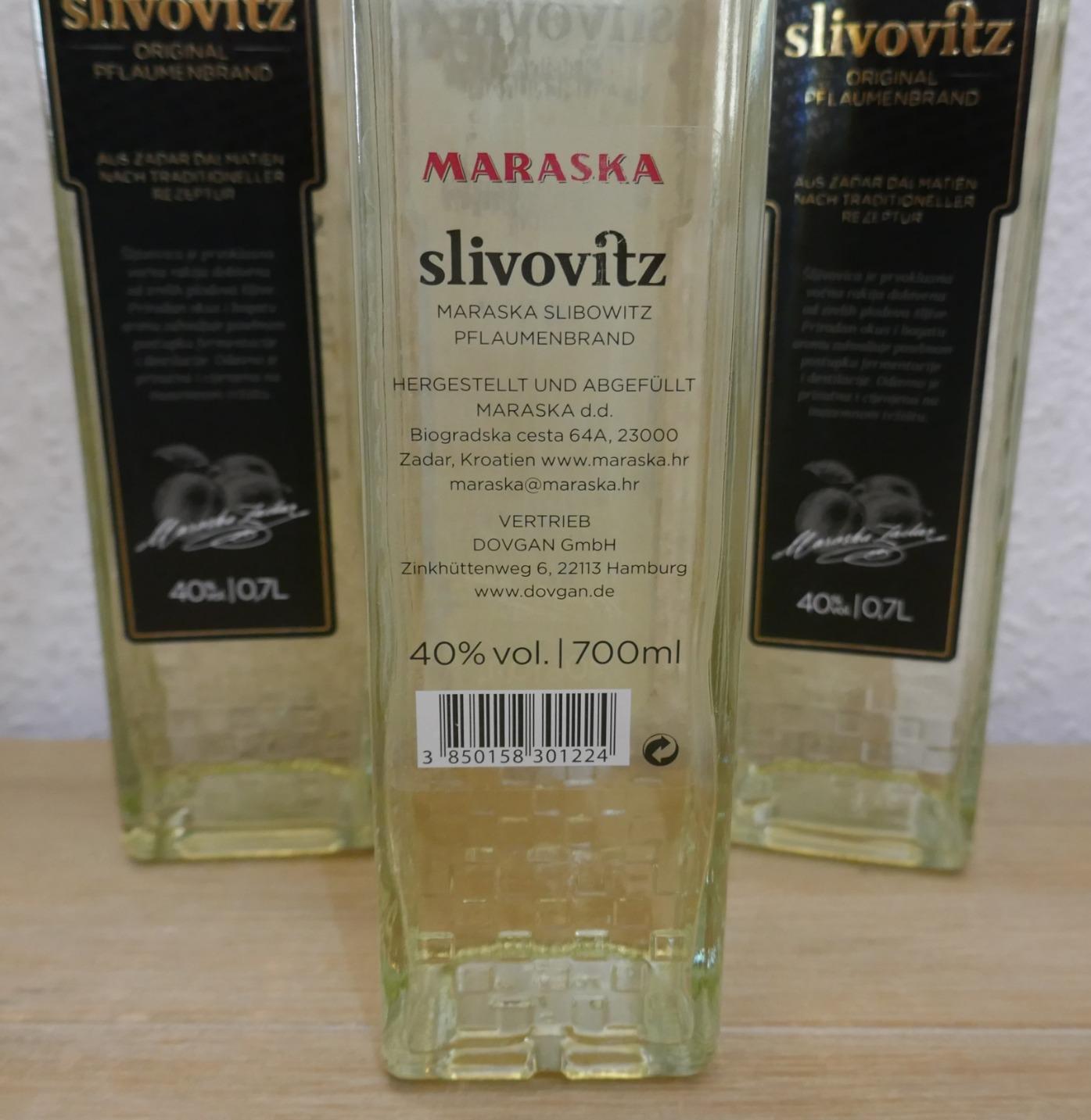 Maraska Adrian Slivovitz (3 x 0.7 l) : Amazon.de: Haustier