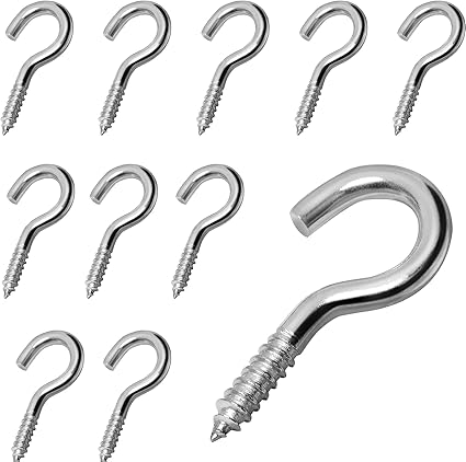 Wandefol 10 Pcs M4 X 50 Crochets à Oeil, Crochet à Visser en Acier ...