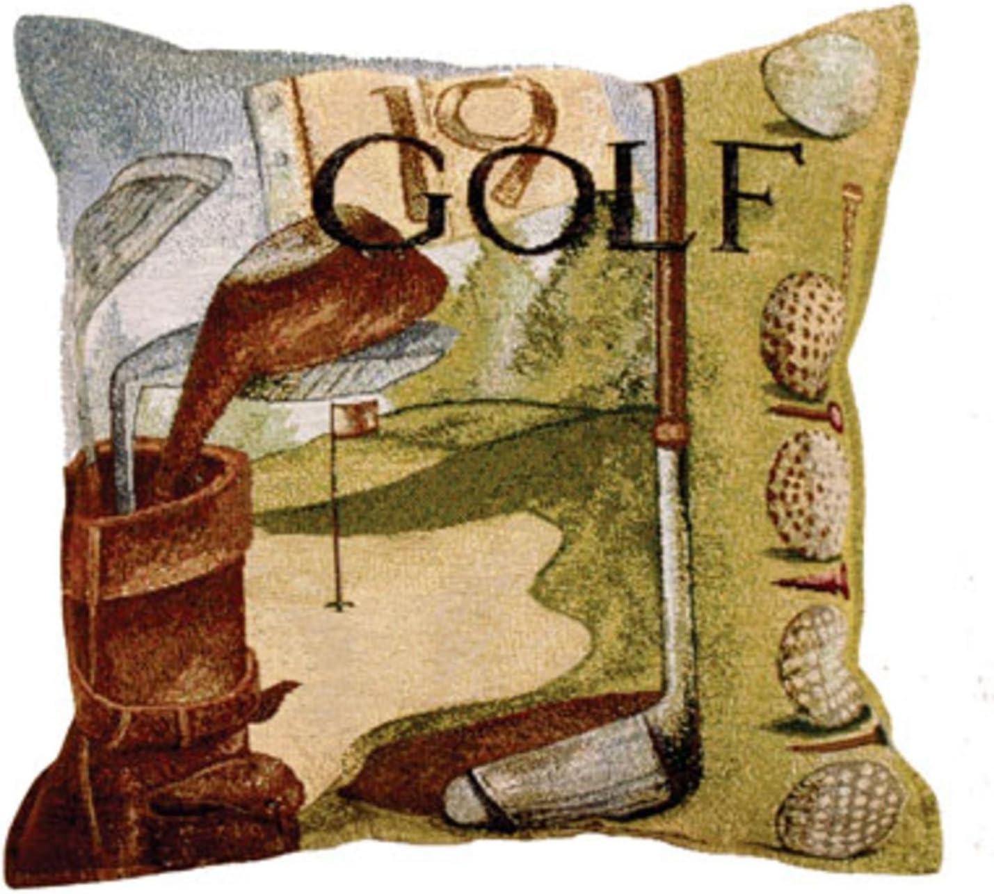 Amazon.com: Vintage Golf Golfing Tapestry Toss Pillow USA Made : Home ...