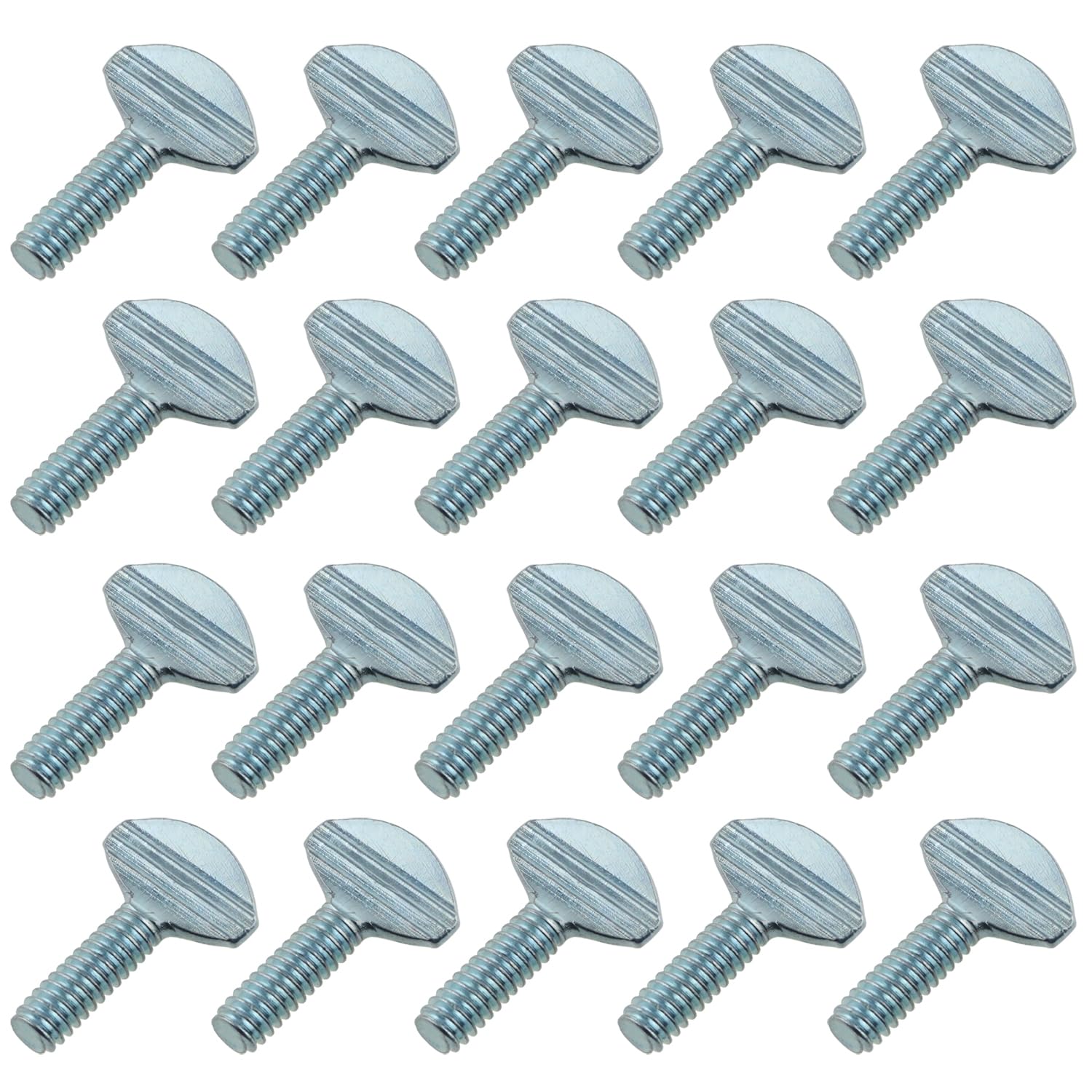LUORNG 20PCS Silver Carbon Steel Thumb Screw 1/4''-20 x 3/4 ...