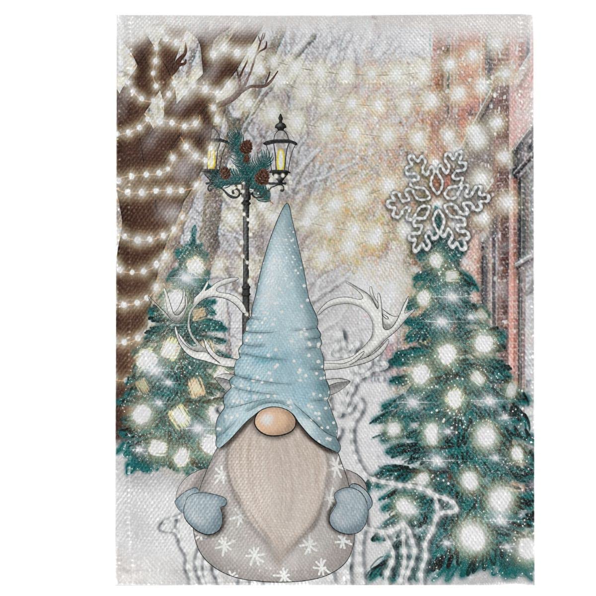 Amazon.com : Winter Gnomes Christmas Tree Garden Flag 12x18 Double ...