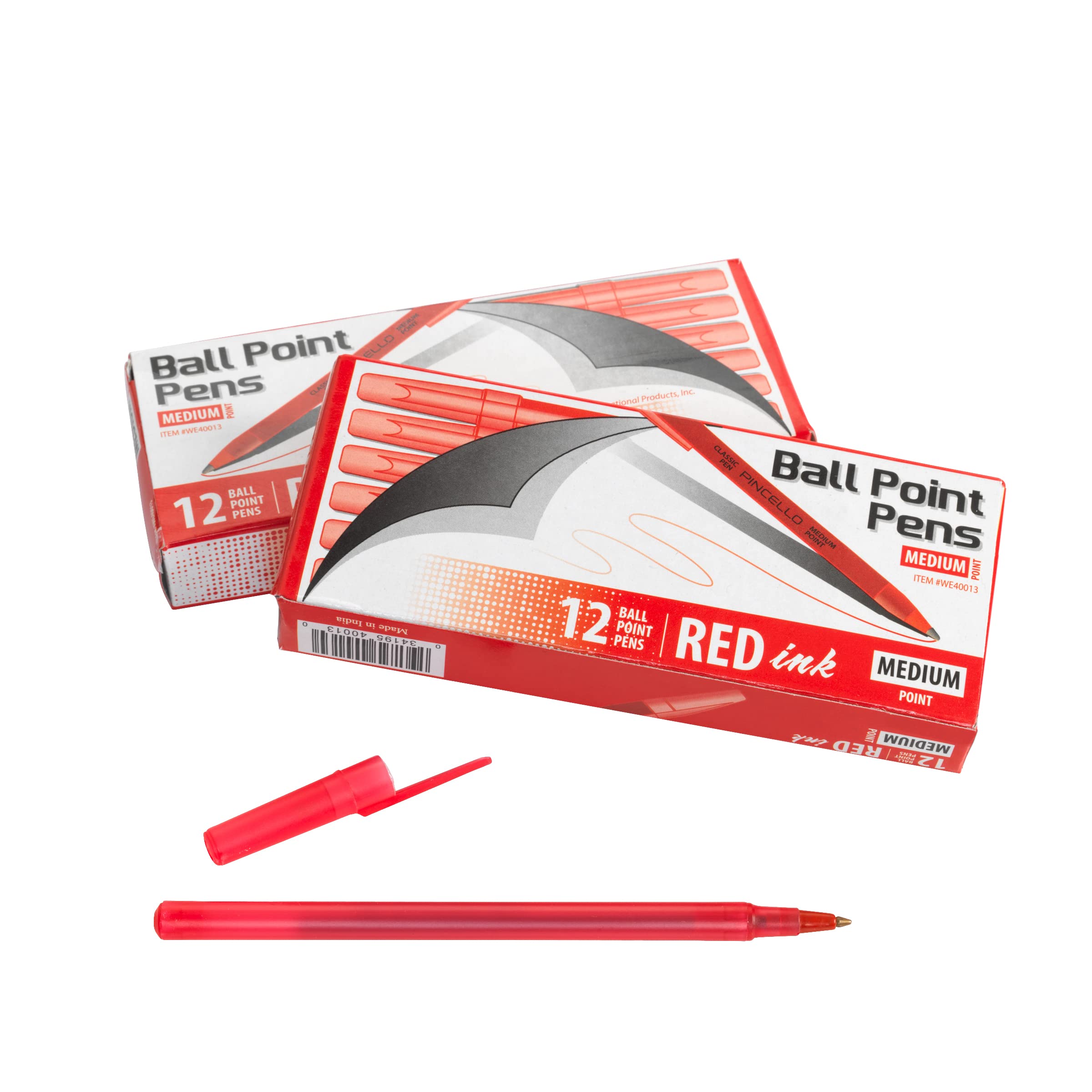 Amazon.com : EPI Round Ballpoint Stick Pens, Medium Point (1.0mm ...