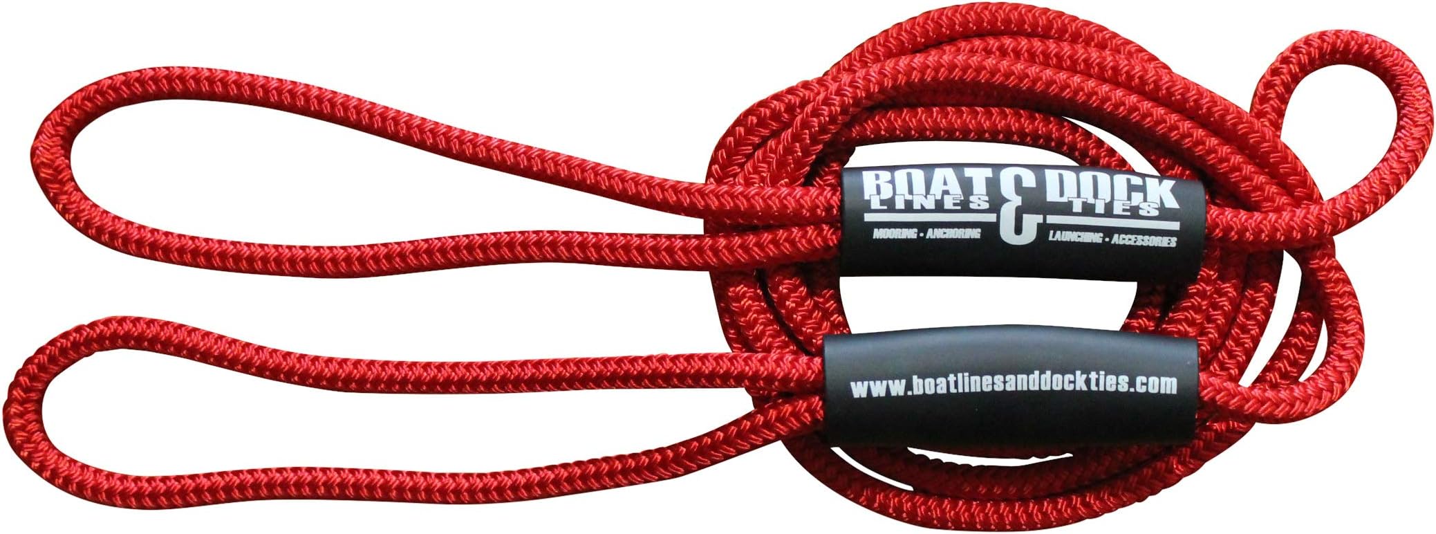 Amazon.com: Boat Throw Rope- Double Braided Nylon Rope, Stitched Loops ...