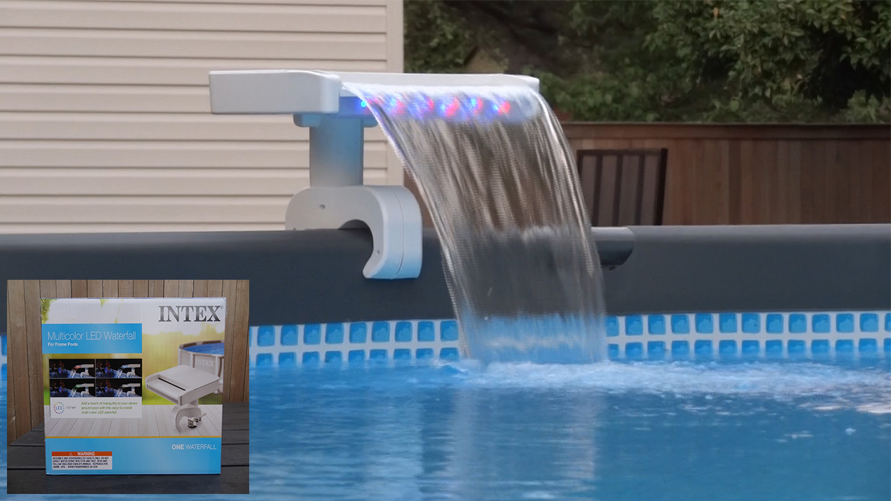 Watch INTEX POOL Waterfall - Intex Multi-Color LED Waterfall Cascade ...