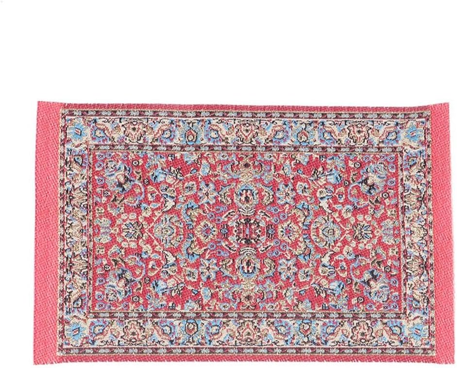 Amazon.com: 1/12 Miniature Rugs Dollhouse Carpet Floral Pattern ...