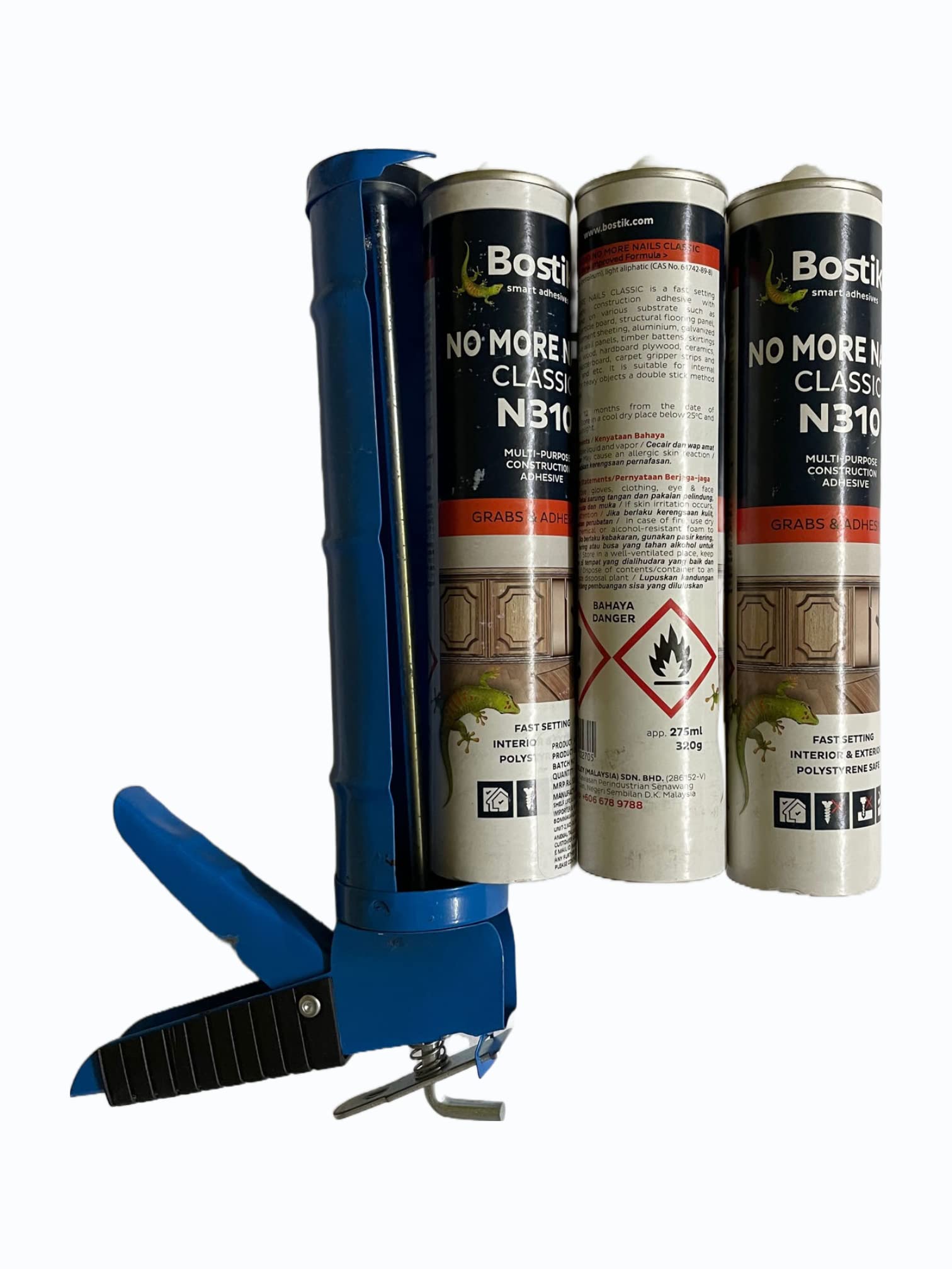 Multi-Purpose Construction Adhesive by Bostik & Dispensing Gun (Combo ...