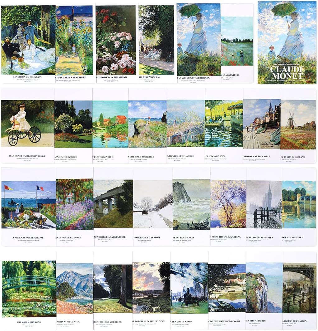 Amazon.com : Claude Monet Art Postcards, Famous Painting Modern Artwork ...