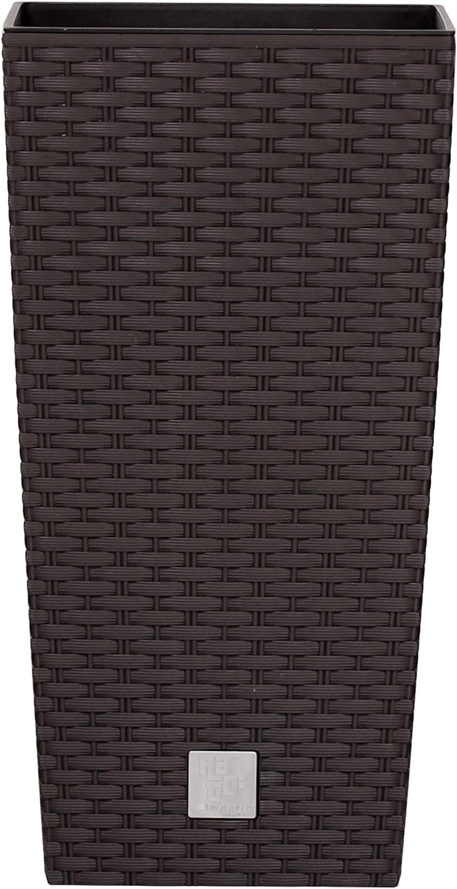 Simpa 27L 27 Litre Brown Large Square Rattan Planter Pot - 51cm (H) x ...
