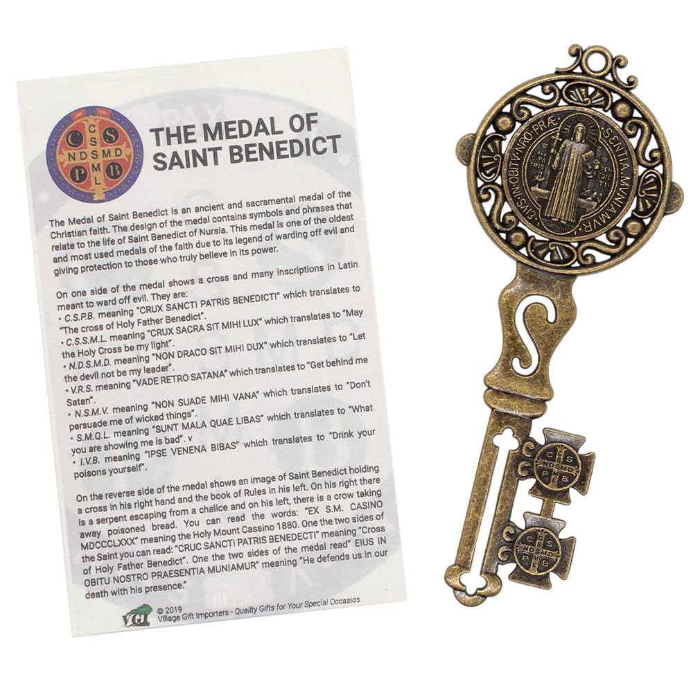 Saint Benedict Key Meaning MEDALS RELIGION SPIRITUALITY
