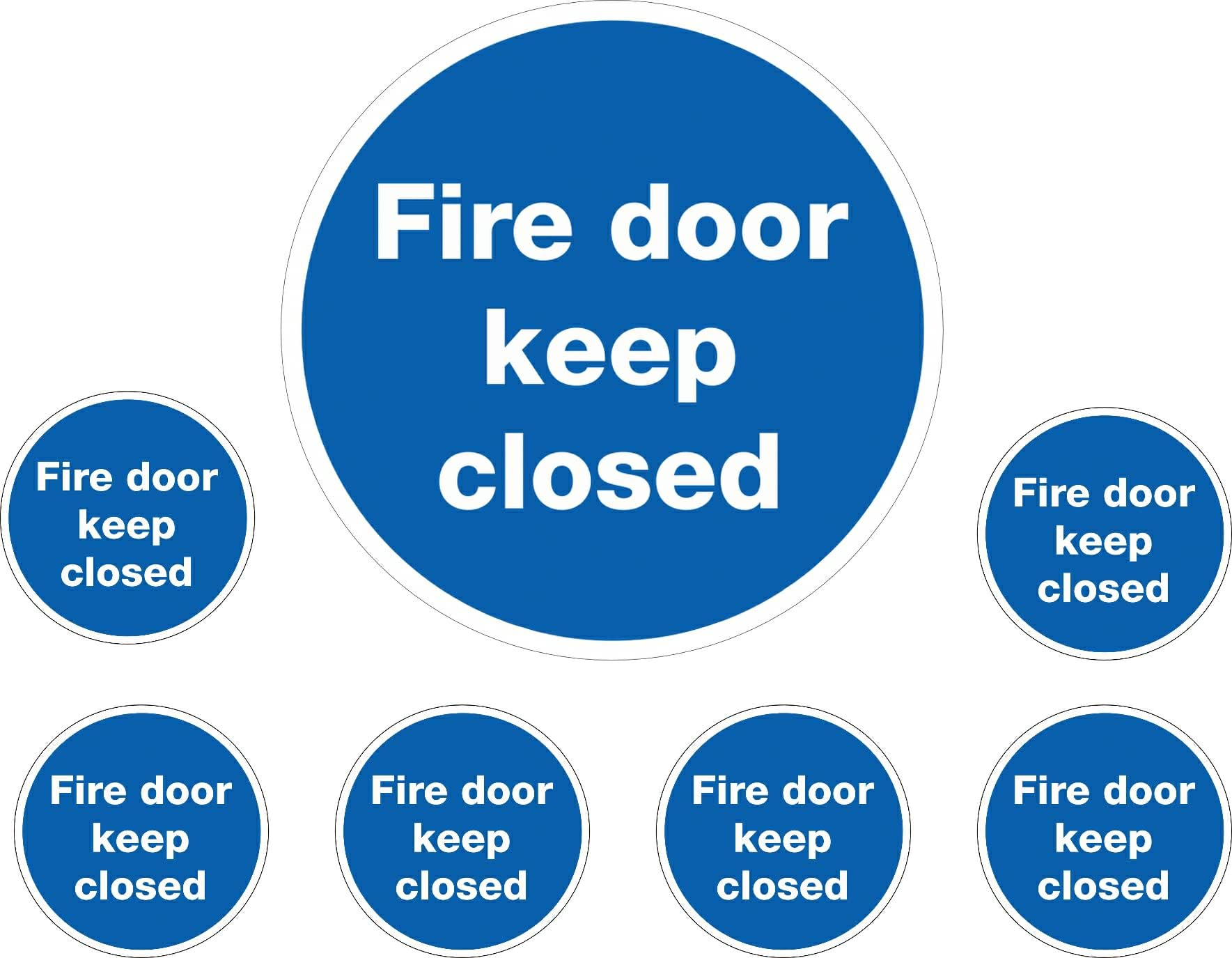 Stcky Fire Door Safety Vinyl Signs [Pack of 12] - Fire Door Keep Shut ...