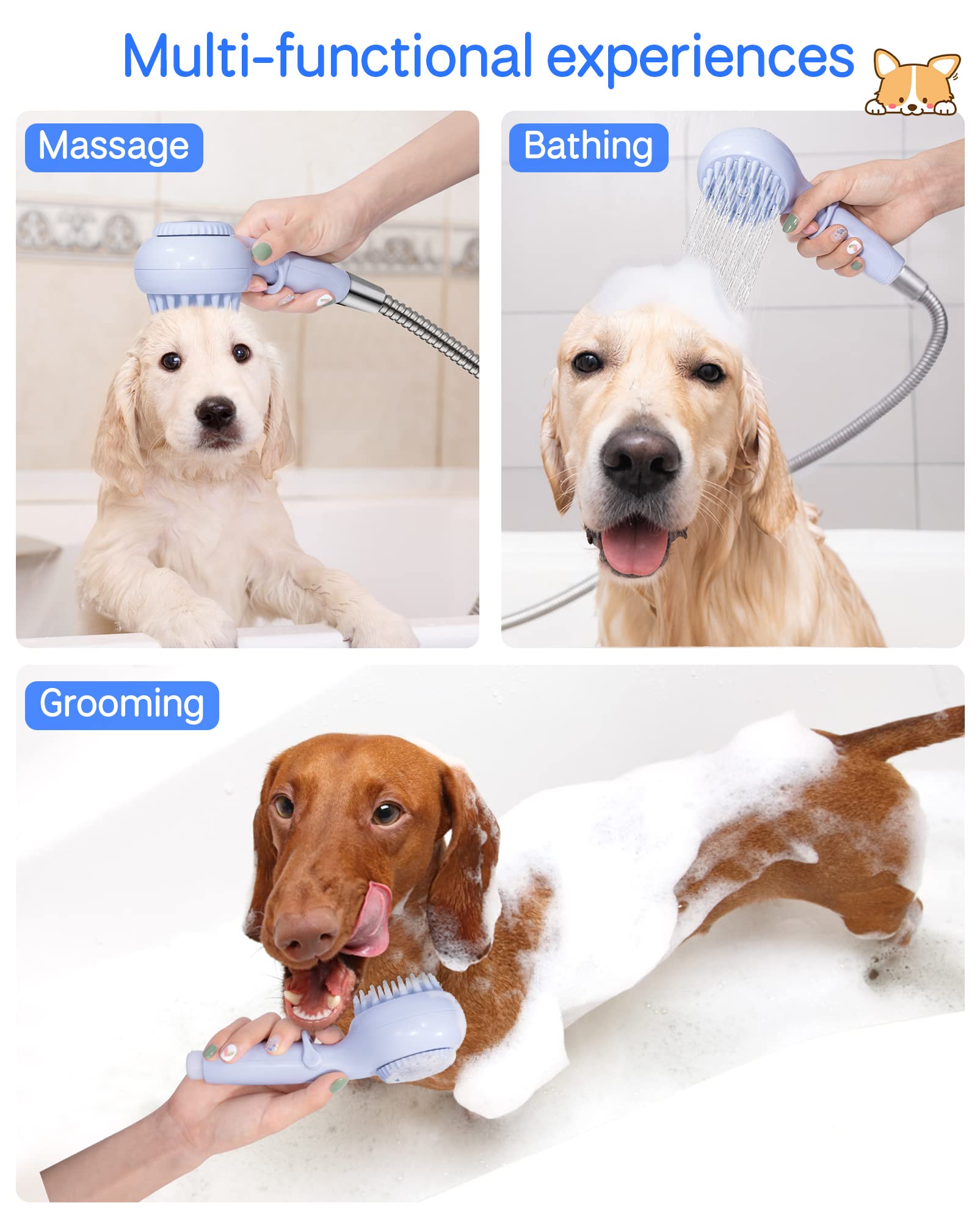 Snapklik.com : MAMI&BABI Dog Shower Attachment, Dog Washing Shower ...