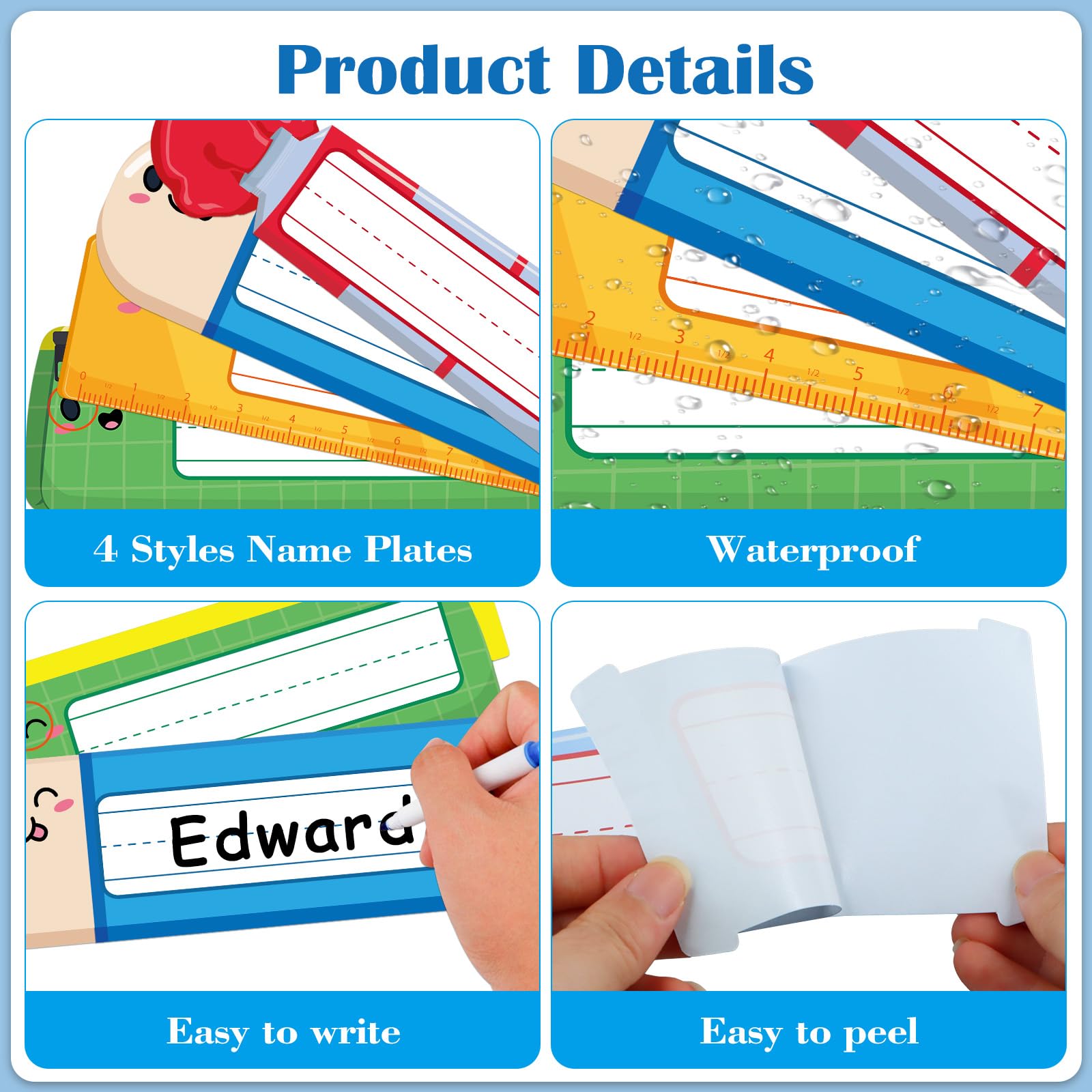 Snapklik.com : Desk Name Plates For Classroom - 36Pcs Personalized ...
