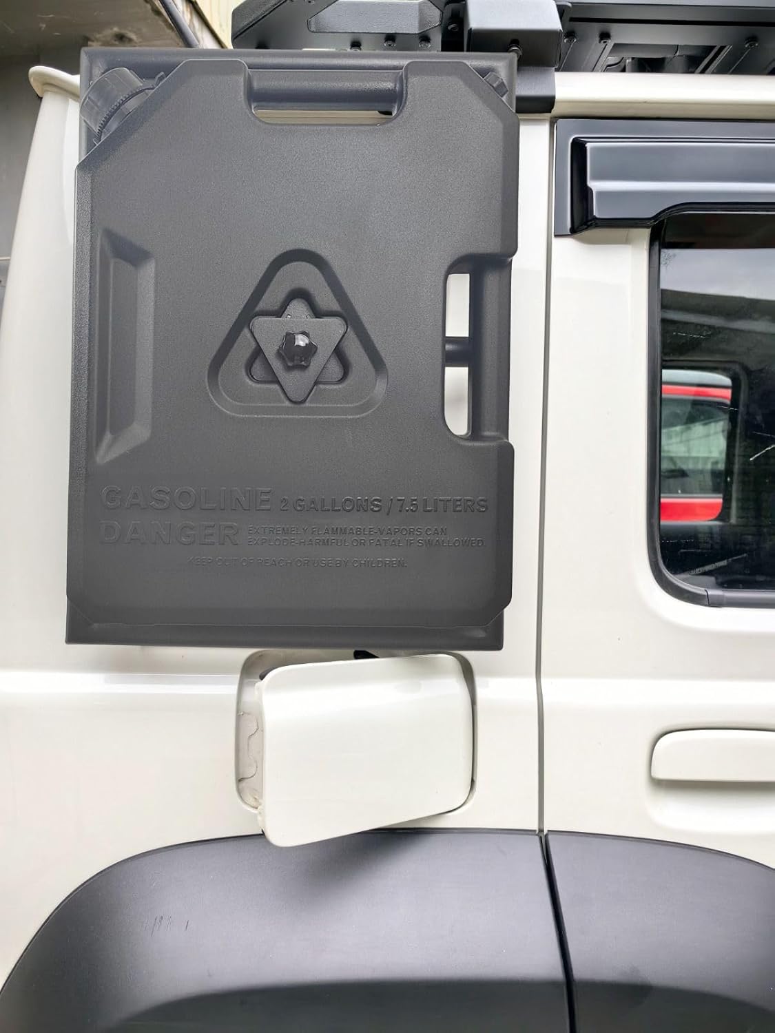 JROAD Jerry Can Fuel Tank Holder with Side Ladder and Anti Theft Lock ...