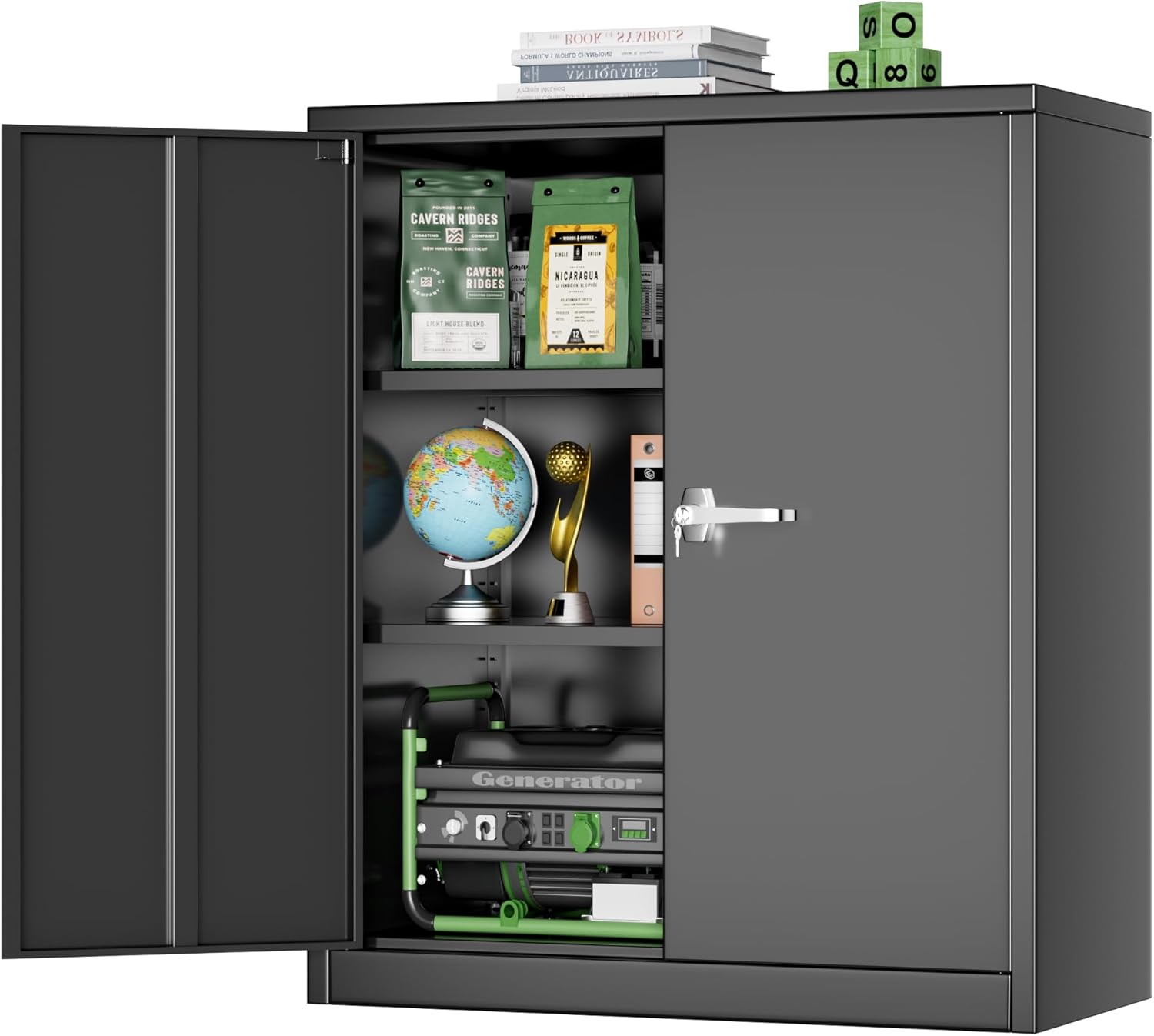 Amazon.com: Greenvelly Metal Storage Cabinet, 42” Steel Locking Cabinet ...