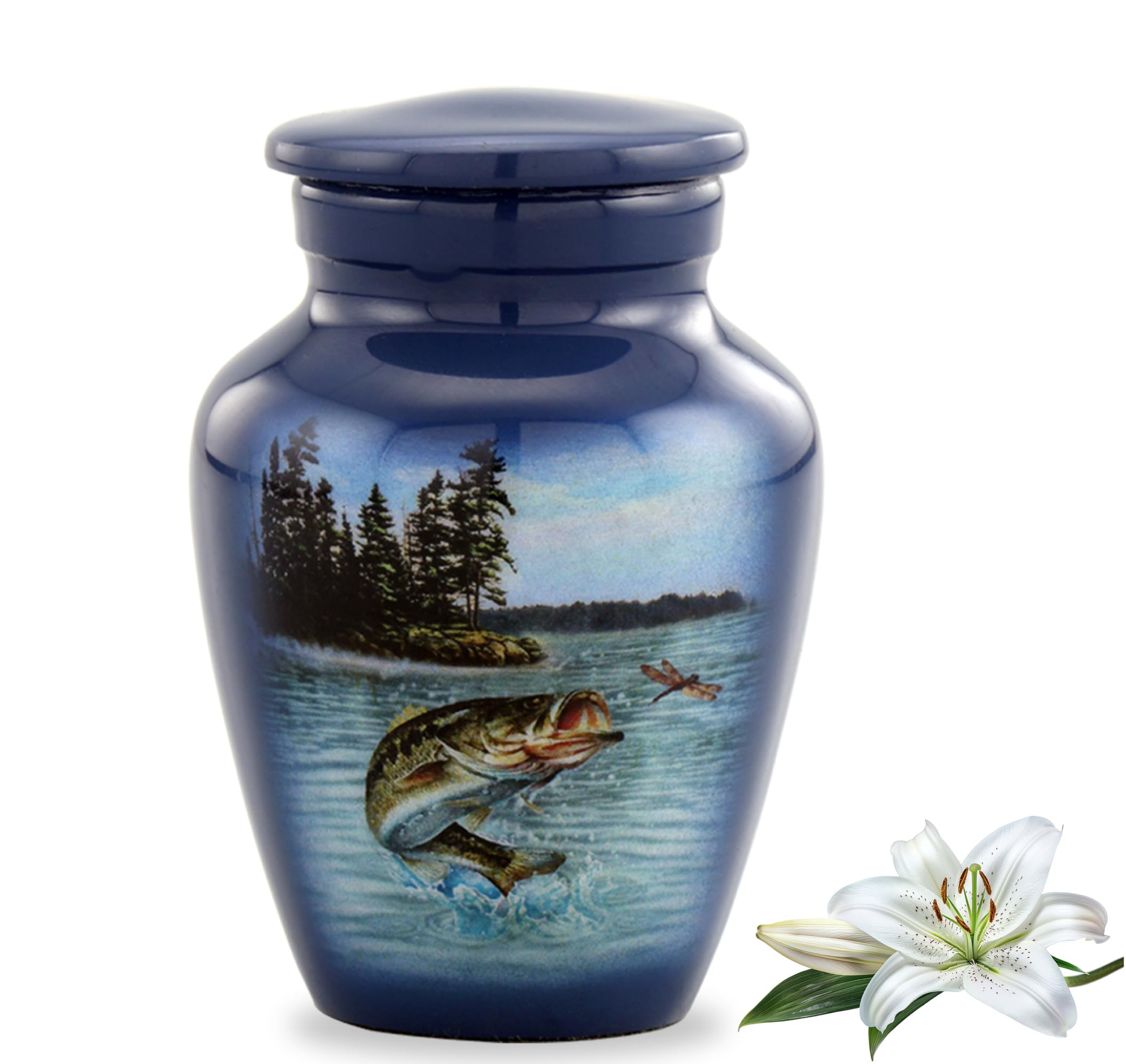 Amazon.com: Bass Fishing Keepsake Urn - Cremation Urn for Human Ashes ...
