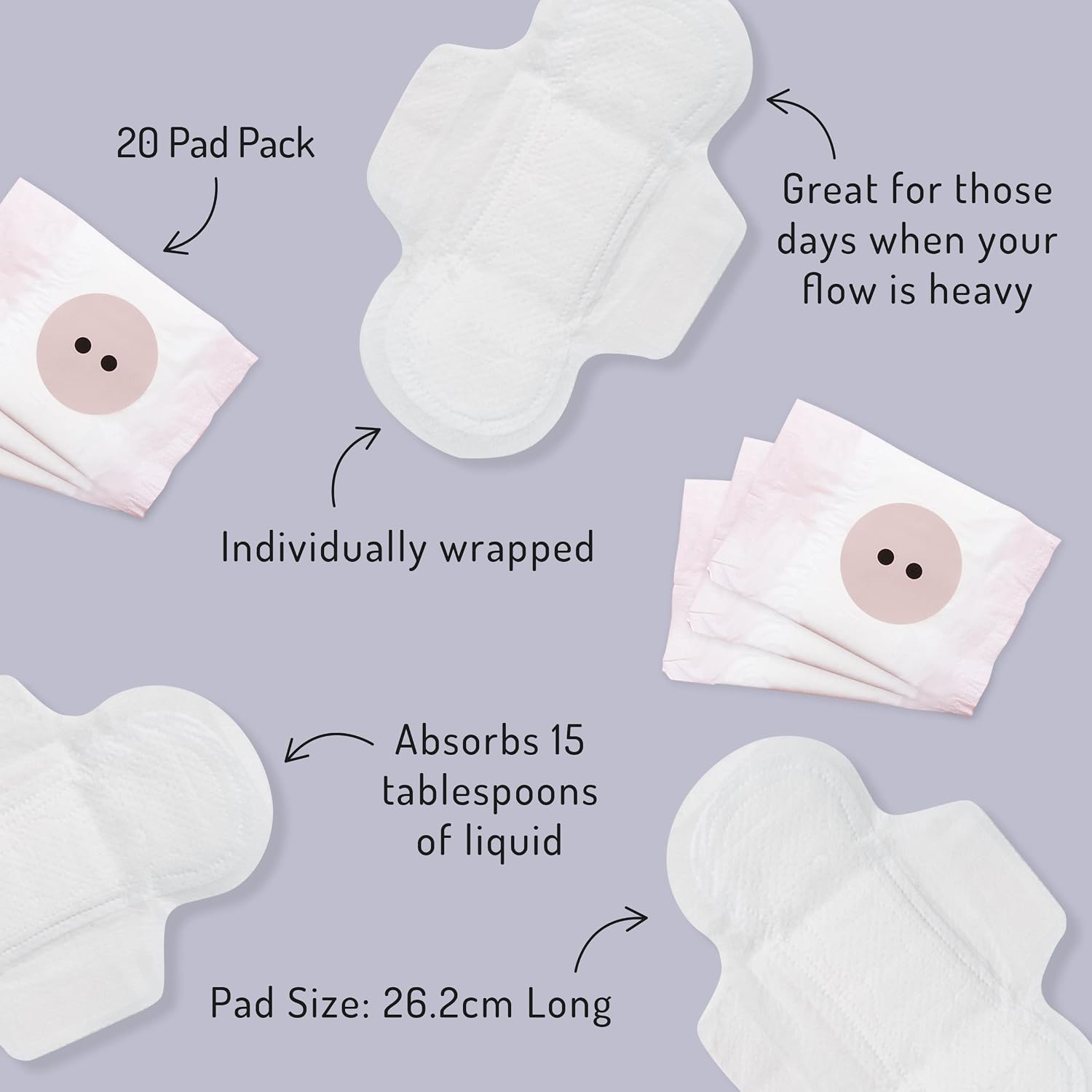 Freda Super Eco Sanitary Pads with Wings – Medium / Heavy Flow Periods ...