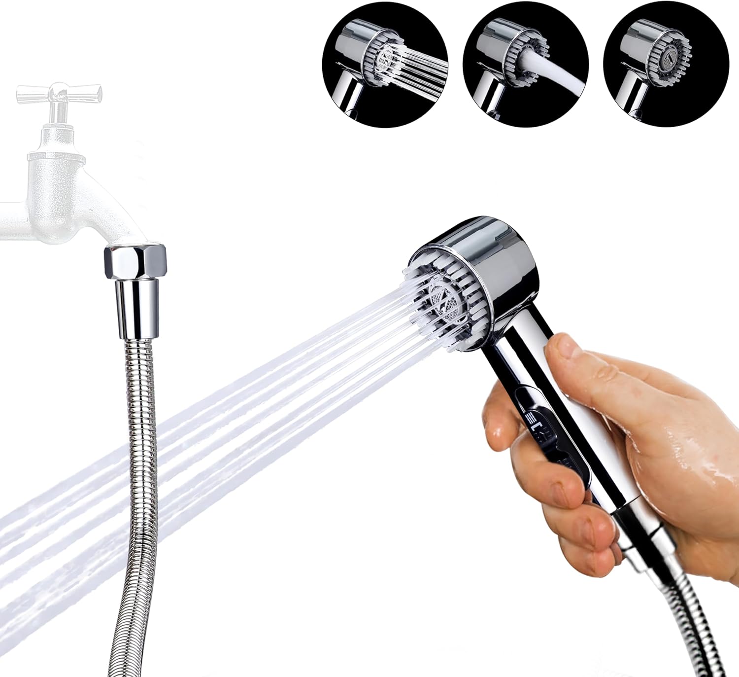 Amazon.com: 3 Mode Dog Shower Attachment, High Pressure Handheld ...