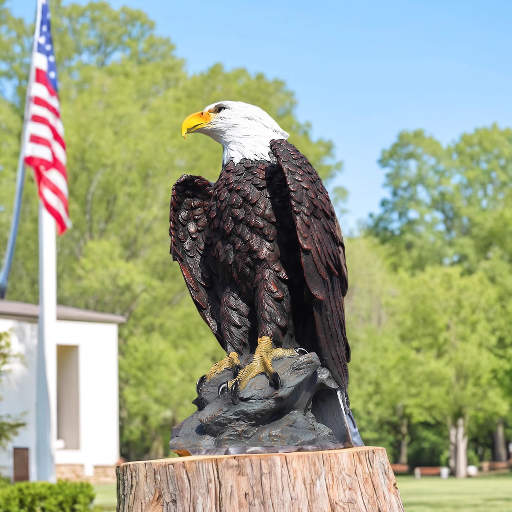 Amazon.com : GARDENGREETERS Large American Eagle Statue - Large Eagle ...