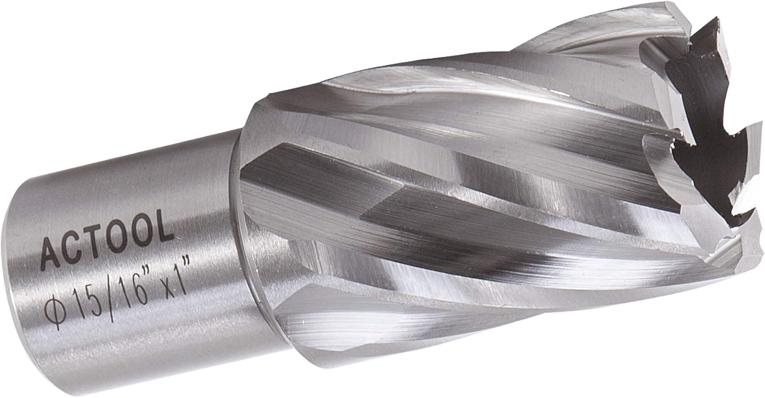 Amazon.com: ACTOOL 15/16" Diameter × 1" Depth of Cut HSS ANNULAR CUTTER ...
