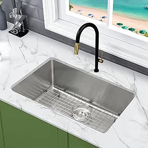 Amazon.com: KBFmore 27 Inch Singel Bowl Undermount Stainless Steel ...