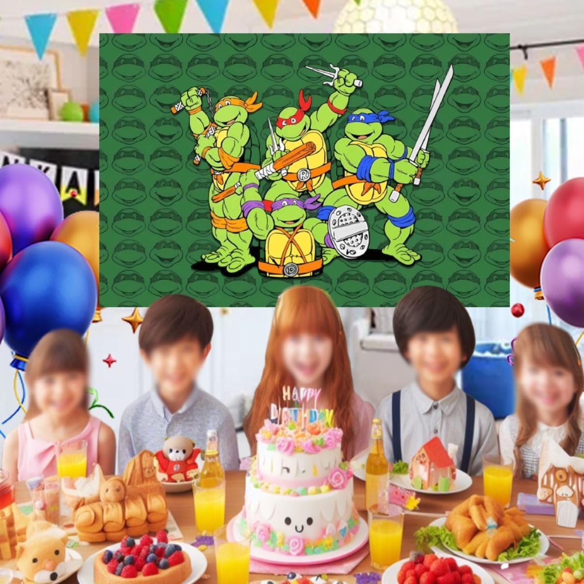 Amazon.com : Printer Birthday Balloons Backdrop Fashion Girl/boy Cake ...