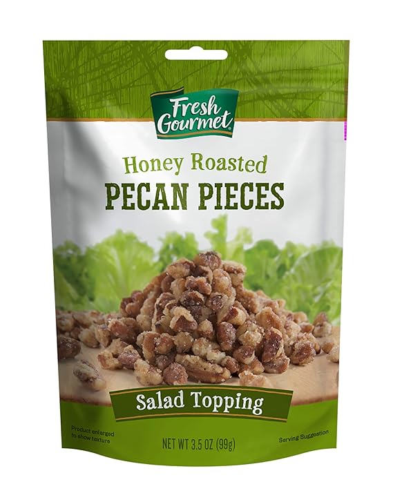 Amazon.com : Fresh Gourmet Pecan Pieces | Honey Roasted Flavor | 3.5 ...