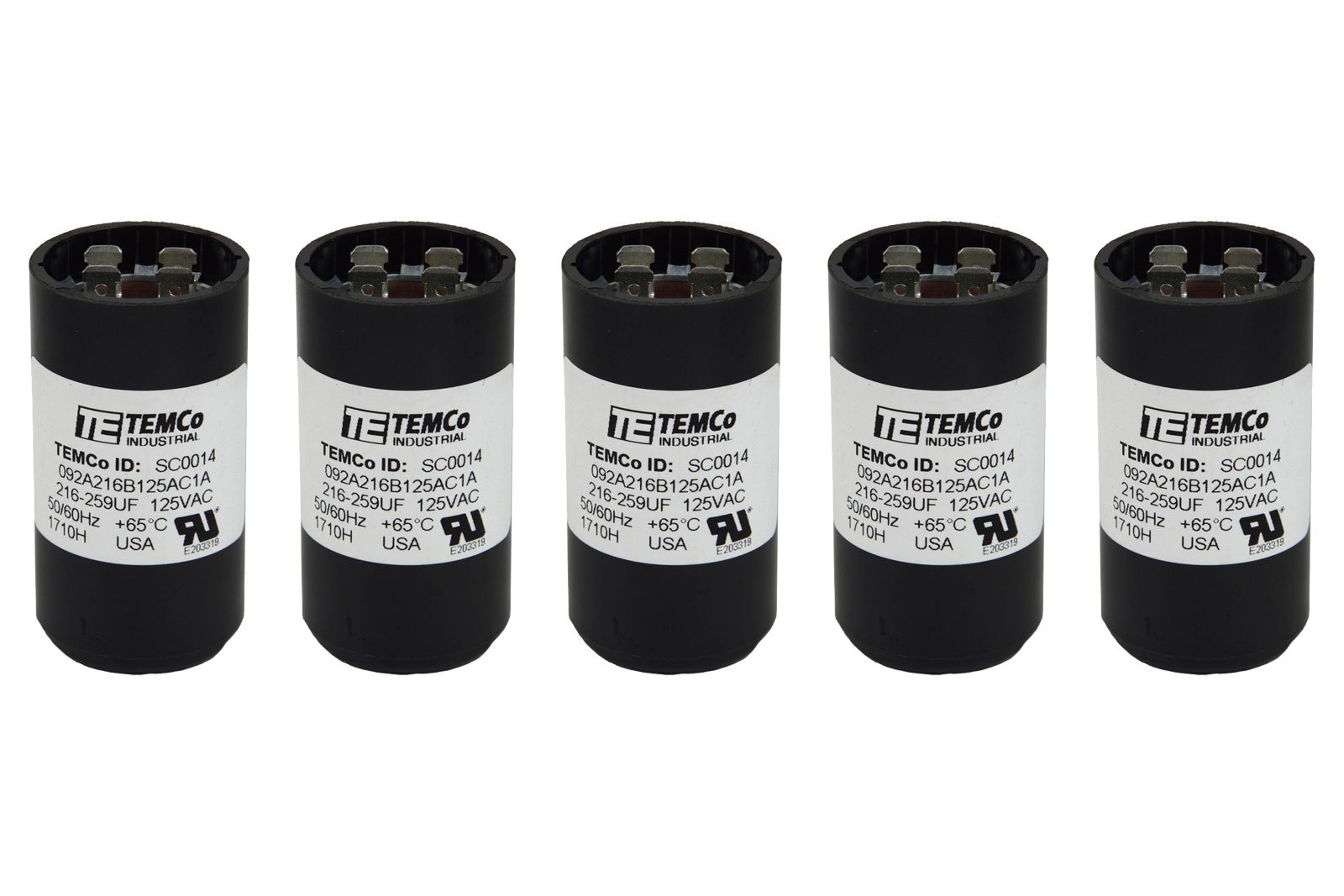 Snapklik.com : 5 Pack TEMCo 216-259 uF MFD CD60 Start Capacitor 110 ...