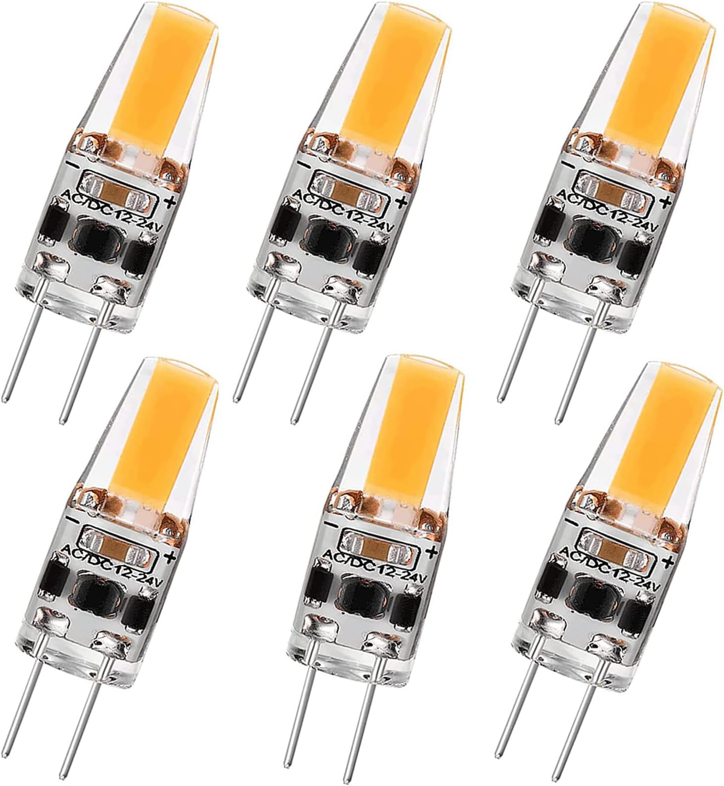 Hexilgbn 6 Pack LED Dimmable Bulb, AC/DC 12V-24V 3W Energy Saving G4 ...