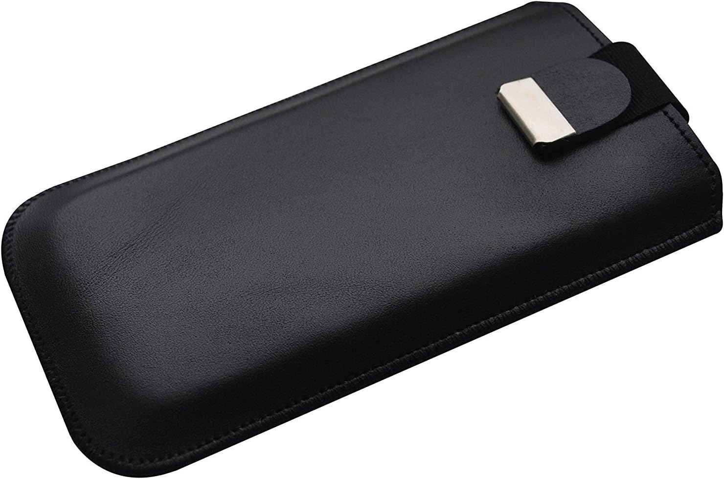 Amazon.com: Black Genuine Leather Case Padded Cover Lined Sleeve Shell ...