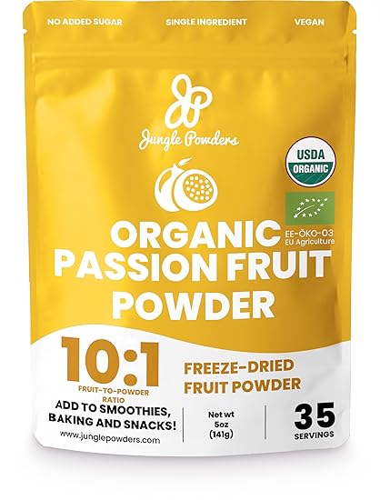 Amazon.com: Jungle Powders Passion Fruit Powder Organic 5 Ounce Bag ...