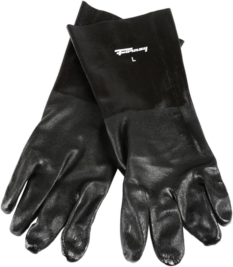 Forney 53354 Double-Dipped PVC Premium Unisex Gloves, 14-Inch, Large ...