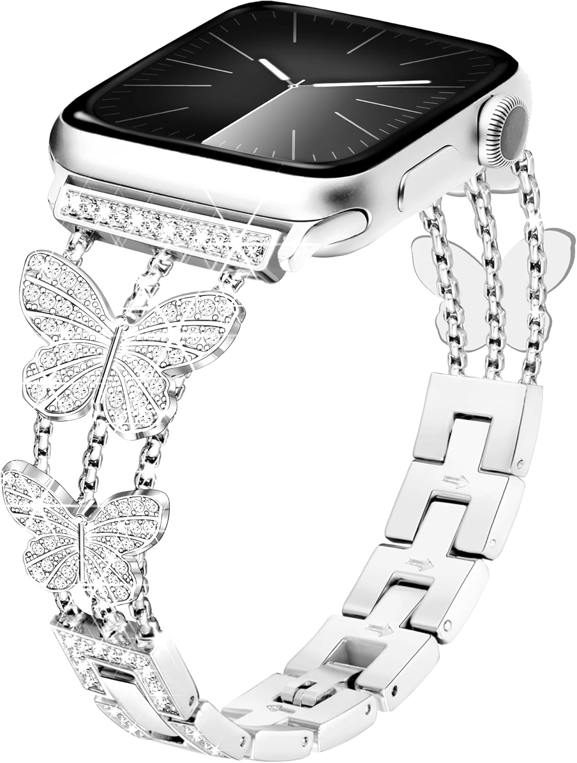 Amazon.com: G-ficu Butterfly Band for Apple Watch Bands for Women 46mm ...
