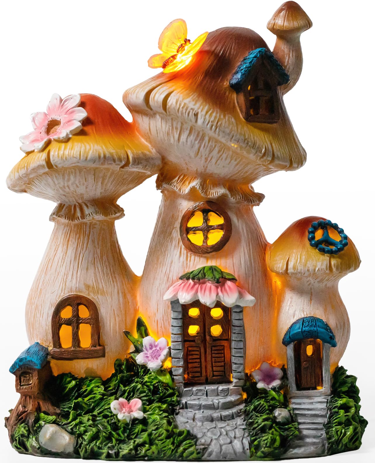 Snapklik.com : Solar Mushroom Garden Statue Lights Fairy Garden ...