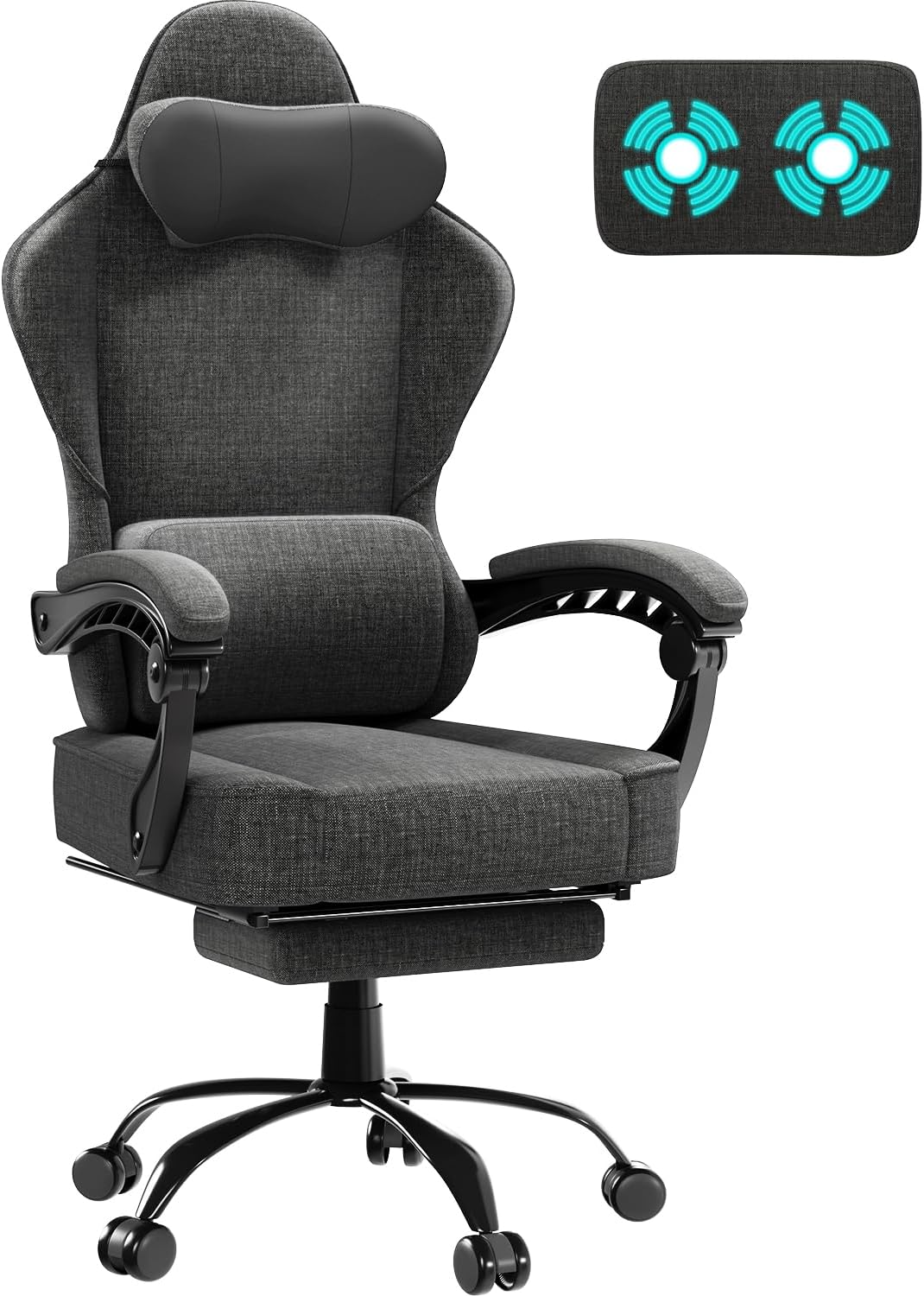 GT OMEGA Office Chair, PVC, Black Next White, Oversize : Amazon.co.uk ...