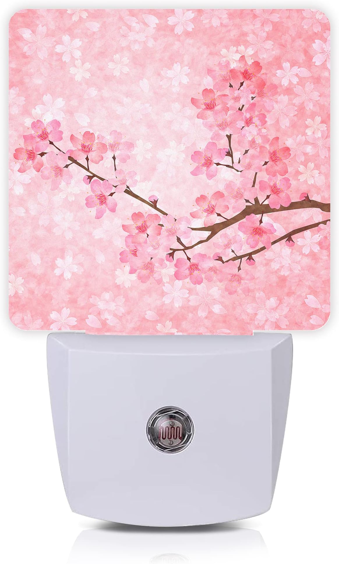 Uanvaha Retro Rose Night Light Floral Blossom Pink Rose with Green Leaf ...