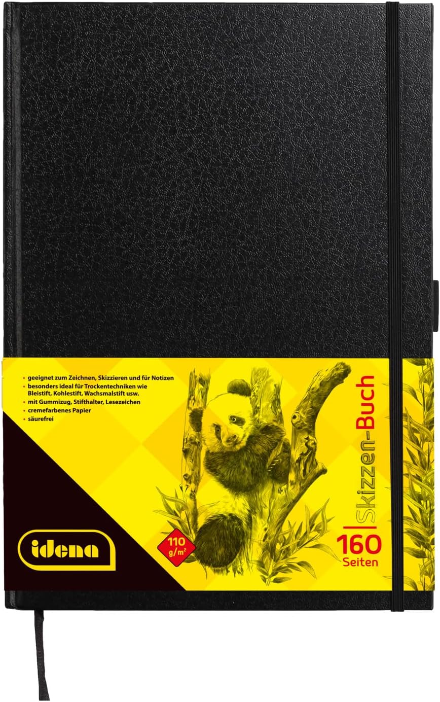 Idena 63142 - Quaderno per schizzi, A4, bianco, 80 fogli, 110 g/m² ...