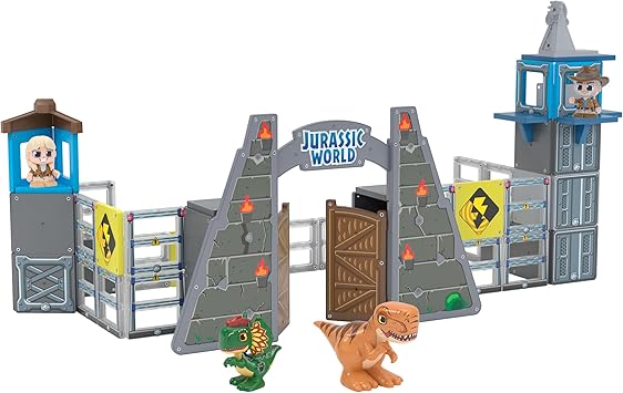 Amazon.com: Tile Town Jurassic World Gate Escape Magnetic Tiles Set, 84 ...