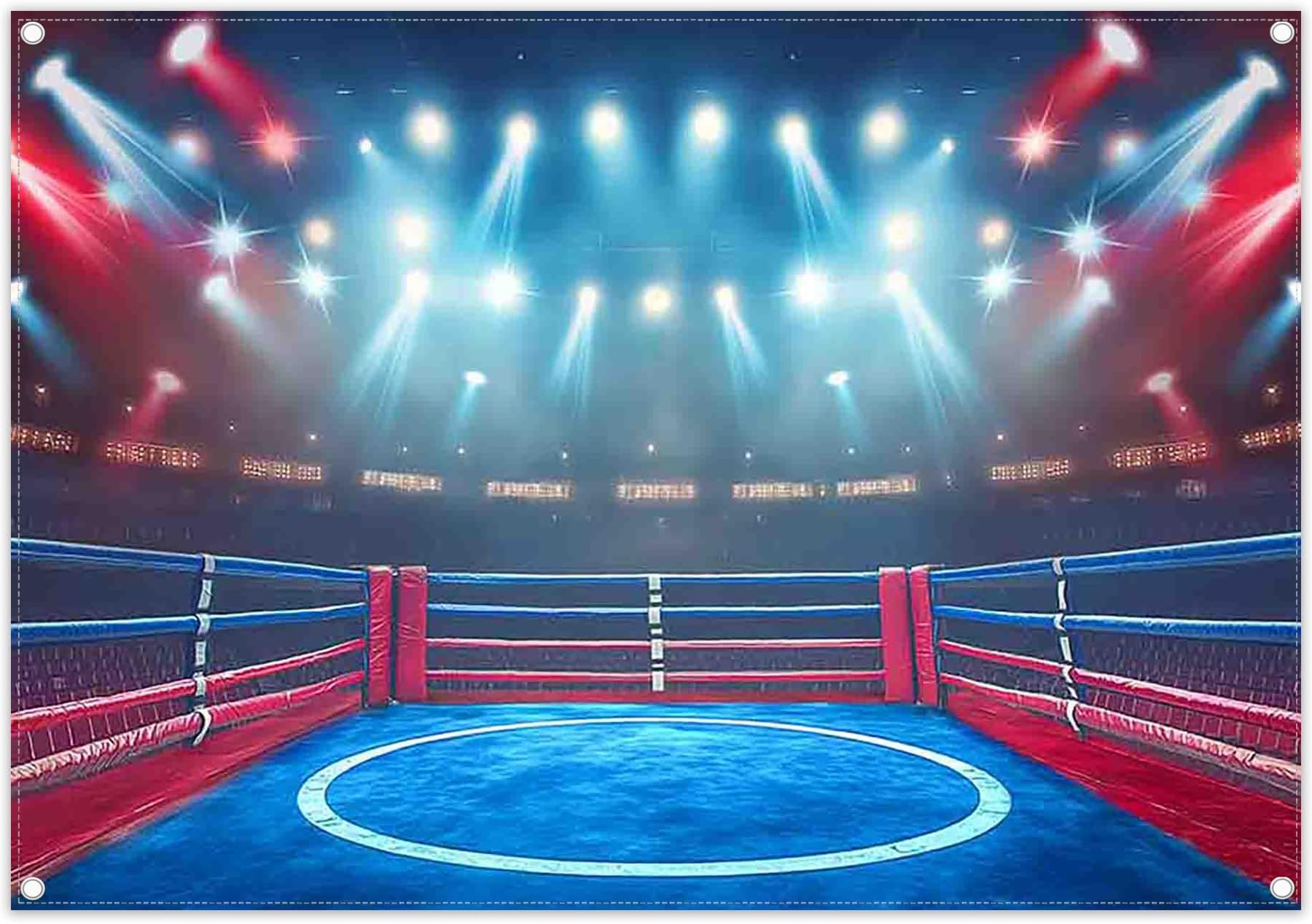 Amazon.com : ZTHMOE 7x5ft Boxing Match Photography Backdrop Arena Stage ...