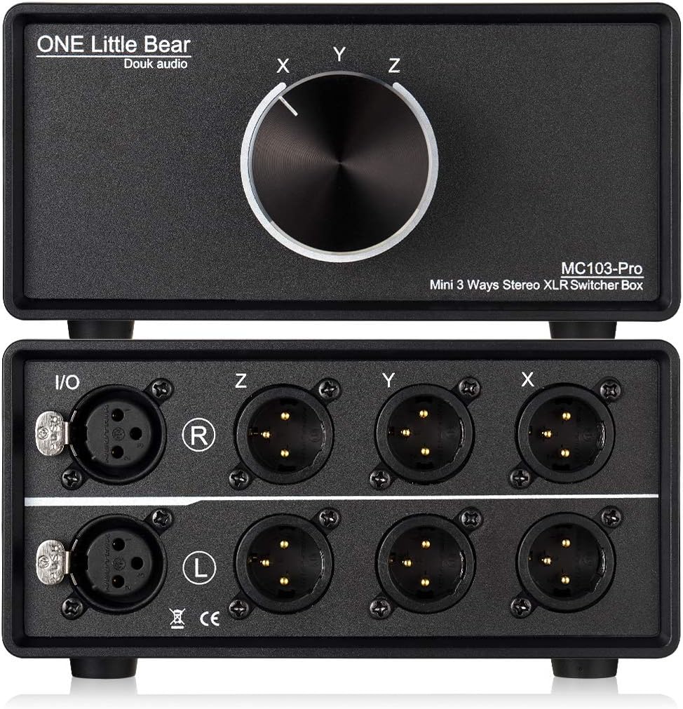 Amazon.com: 2 Way XLR Balanced Stereo Audio Switcher Passive A/B Mini ...