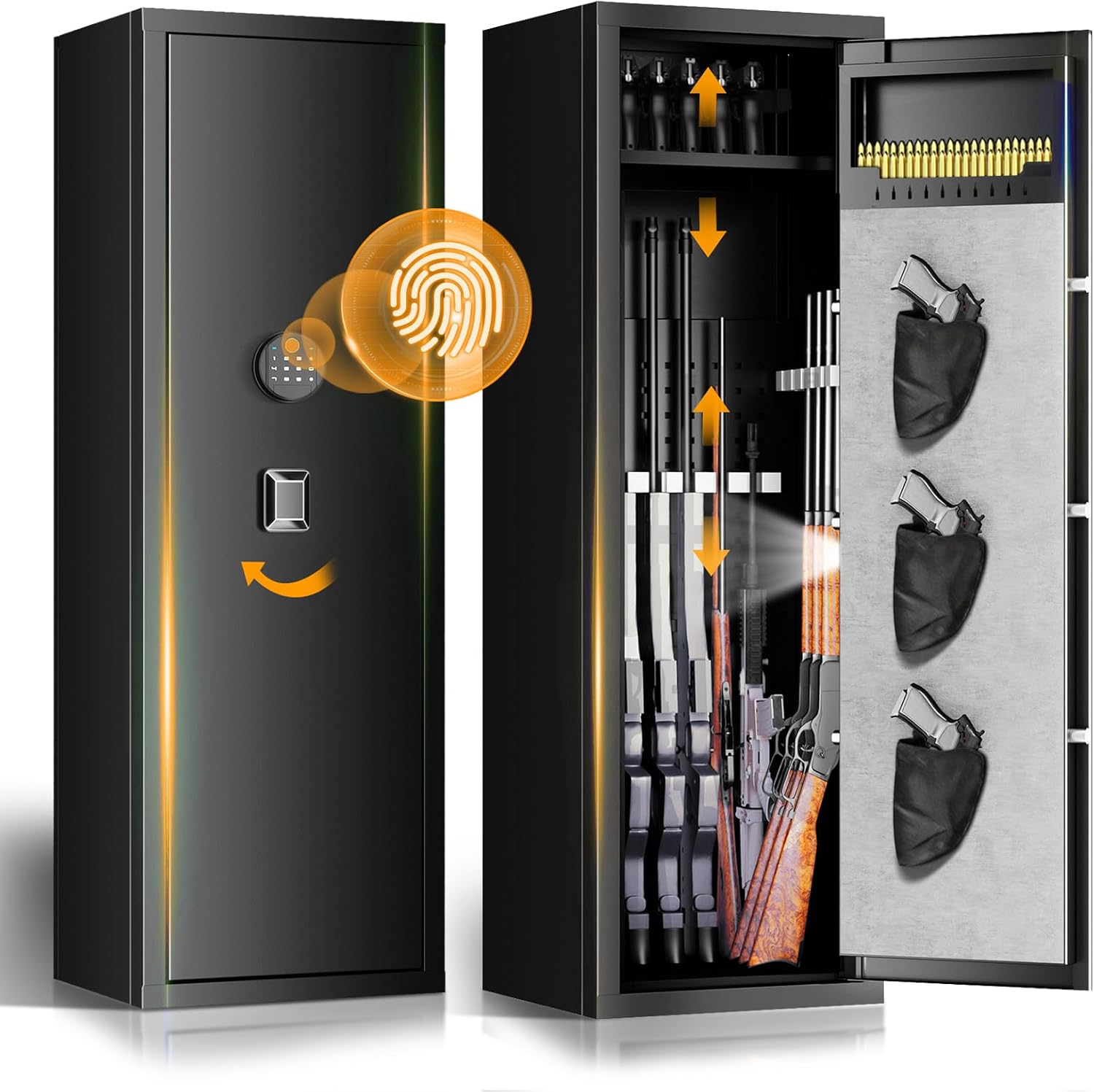 Amazon.com: 10-15 Gun Biometric Safe Unassembled Large Rifle Gun Safes ...