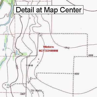Amazon.com: USGS Topographic Quadrangle Map - Winters, Texas (Folded ...