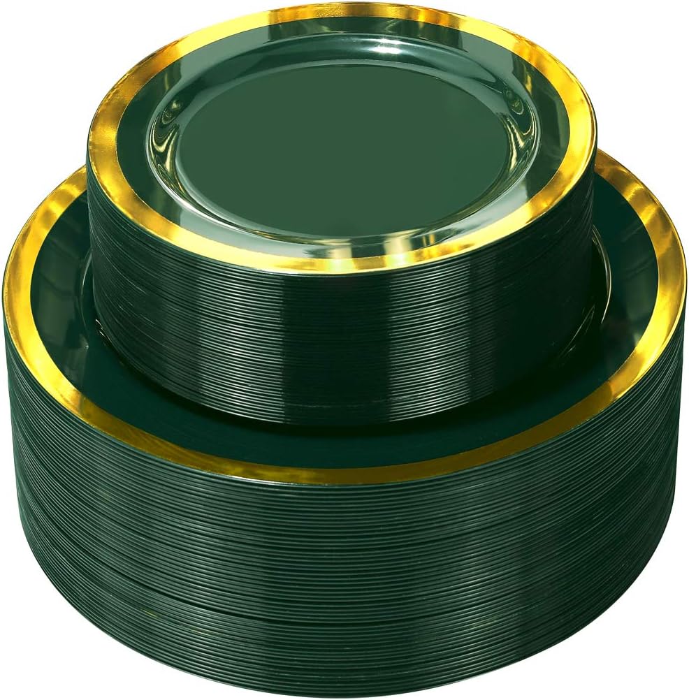 Amazon.com: 120 Heavyweight Disposable Plastic White Dinner Plates 9 ...