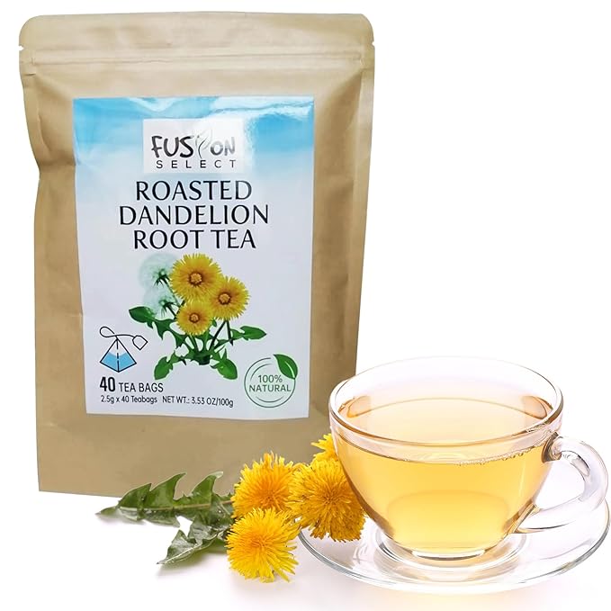Amazon.com : Fusion Select Roasted Dandelion Root Tea Bags - Herbal ...