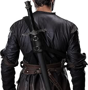Amazon.com: HOMELEX Medieval Leather Back Sword Shoulder Frog ...