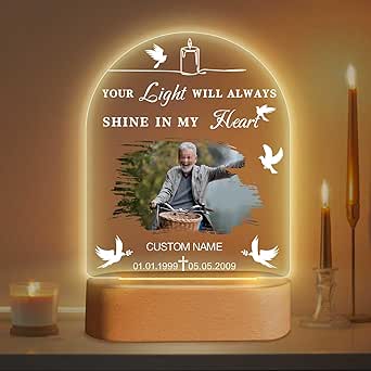 Dicodes Personalized Memorial Gift Photo Night Light Customized Light ...