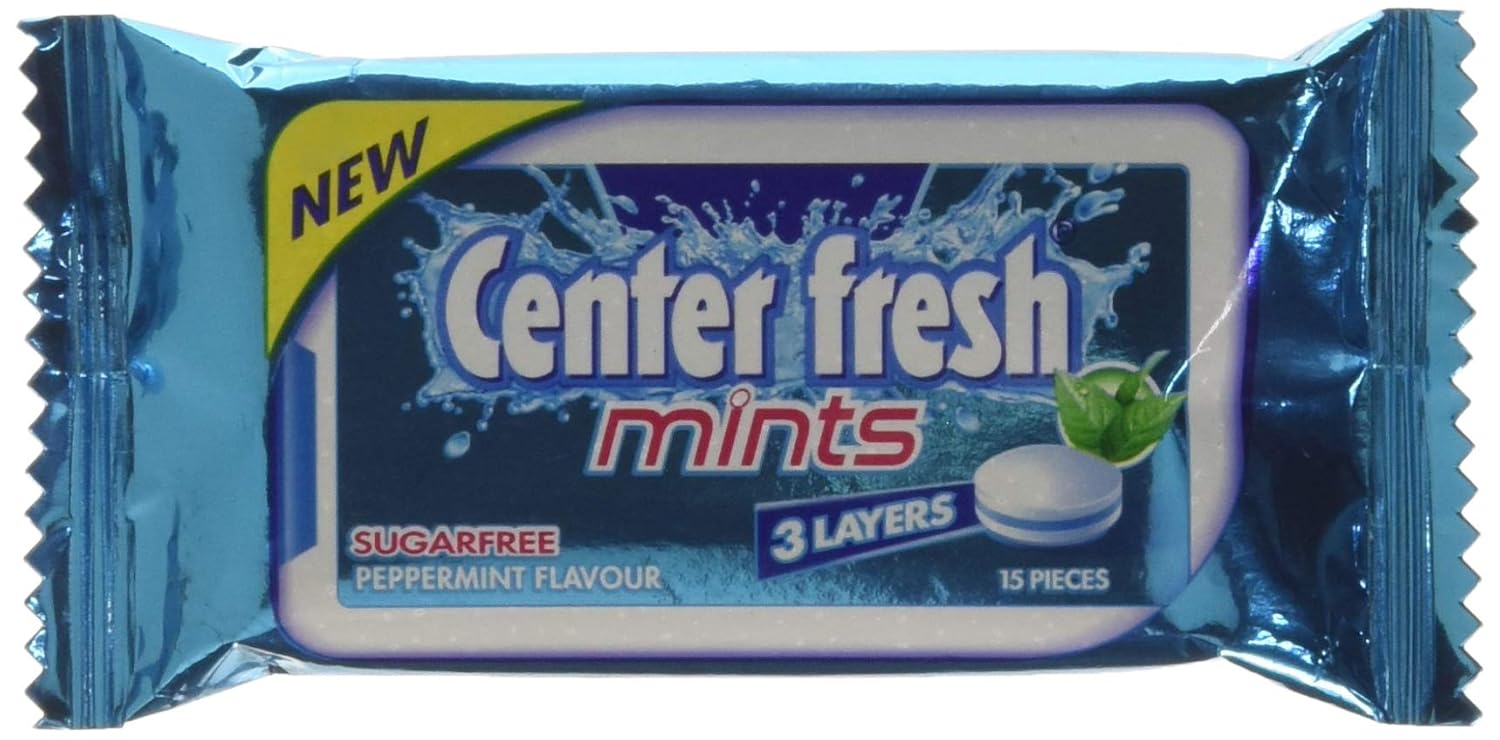 Center Fresh Mint, Sugarfree Peppermint, 4.5g, 15pc : Amazon.in ...