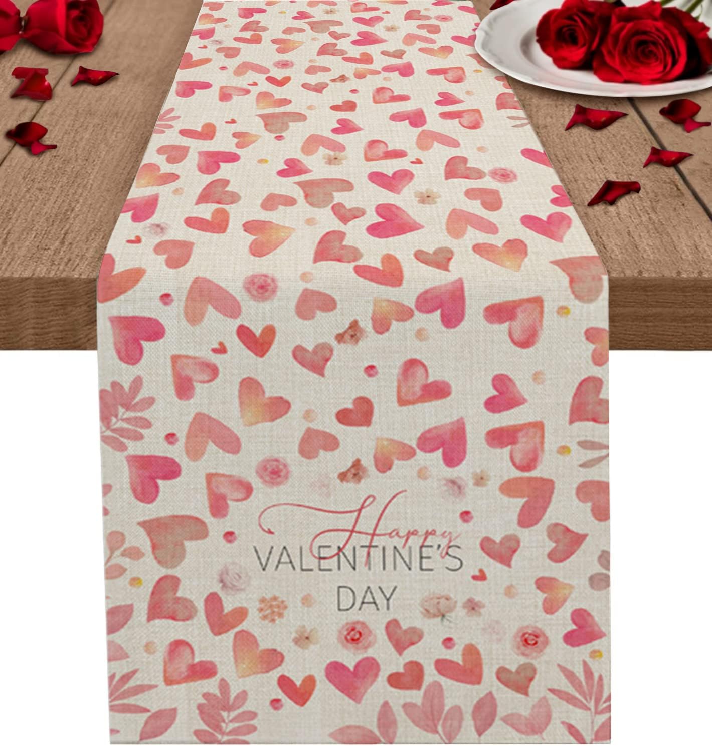Amazon.com: AmbeHome Cotton Linen Dining Table Runner 90 Inches Long ...