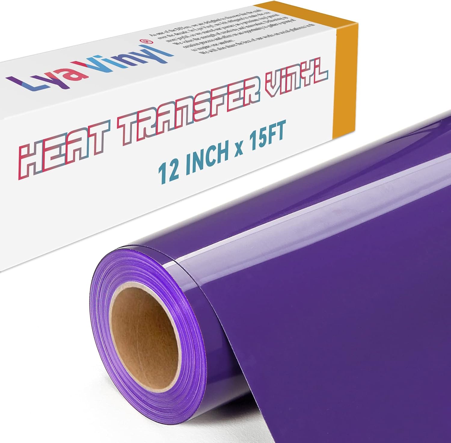 HTV Heat Transfer Vinyl - 12“ x 15FT Iron on Vinyl for Shirts, Fabric ...