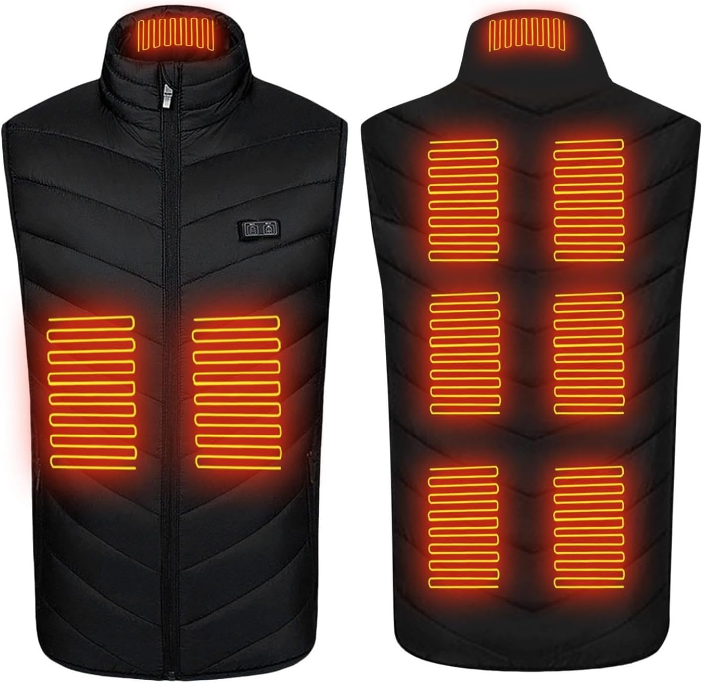 Amazon.com: 9 Area Double Control Heating Vest Unisex Outdoor Warm ...